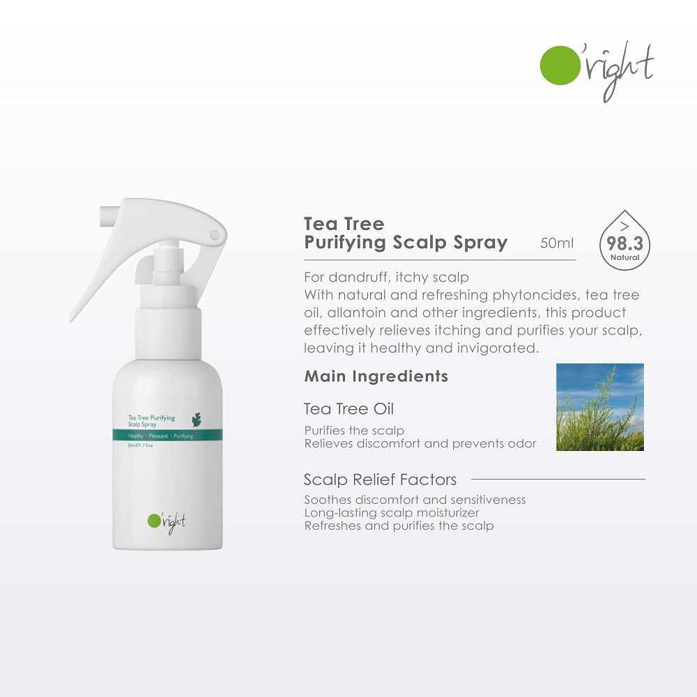 Tea tree purifying scalp spray 50ml - Shop hair spray online | O'right ...